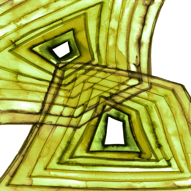ALTERED GEOMETRY 1, AVOCADO LIME